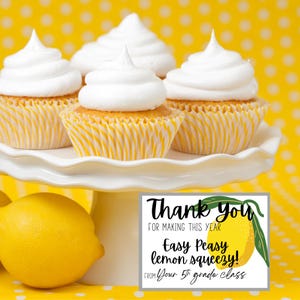 Lemon Gift Tag, Teacher Appreciation Week, Printable Thank You Tag, End ...