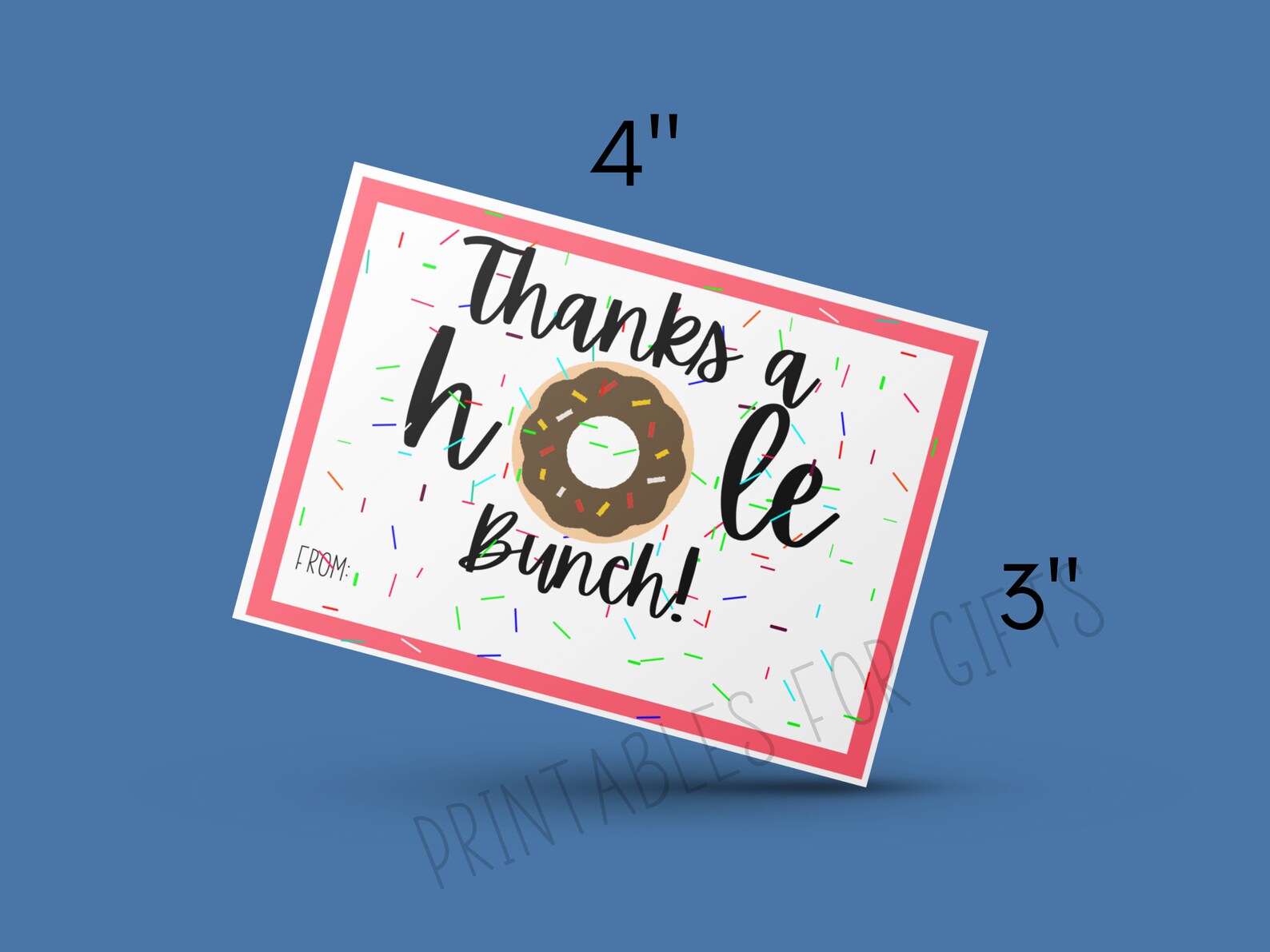 Donut Gift Tag Teacher Appreciation Weekprintable Teacher - Etsy