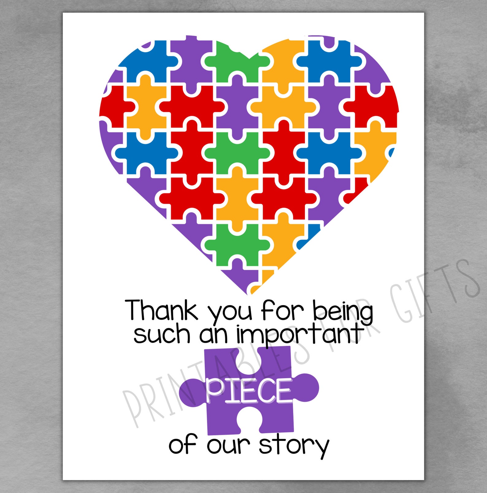 Printable Teacher Gift From Class, Teacher Appreciation Week Printable ...