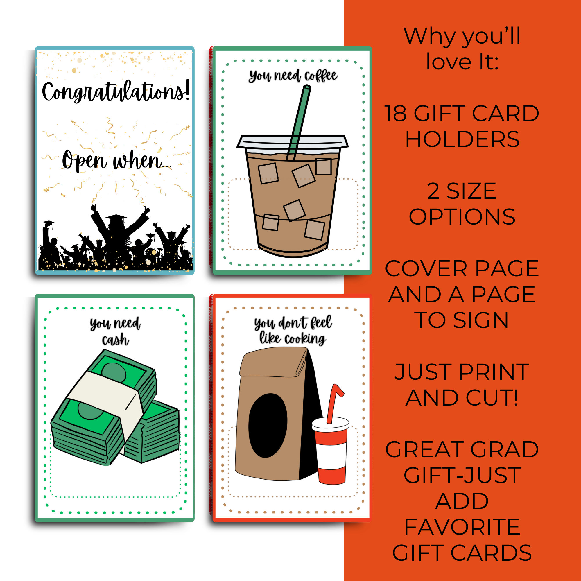 Printable Gift Card Book, Gift Card Photo Album, Birthday Gift for ...