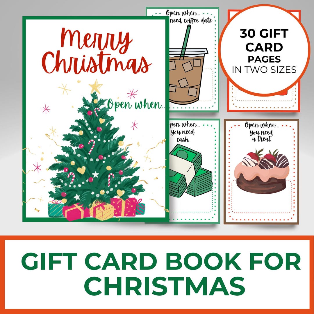 Christmas Gift Card Book, Gift for College Student, Christmas Gift for ...