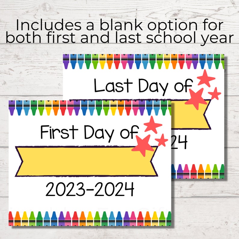 Printable First Day of School Sign for All Grades Perfect Photo Op ...