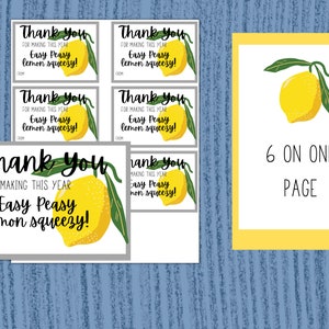 Lemon Gift Tag Teacher Appreciation Week Printable Teacher - Etsy