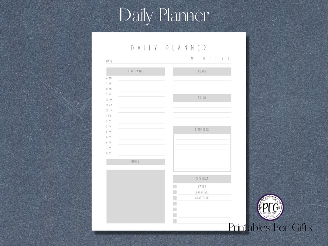 Printable Daily Planner Sheet Teacher Planner Book Page - Etsy