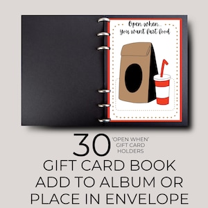 Christmas Gift Card Book, Printable Gift Card Holder, Photo Album Gift ...