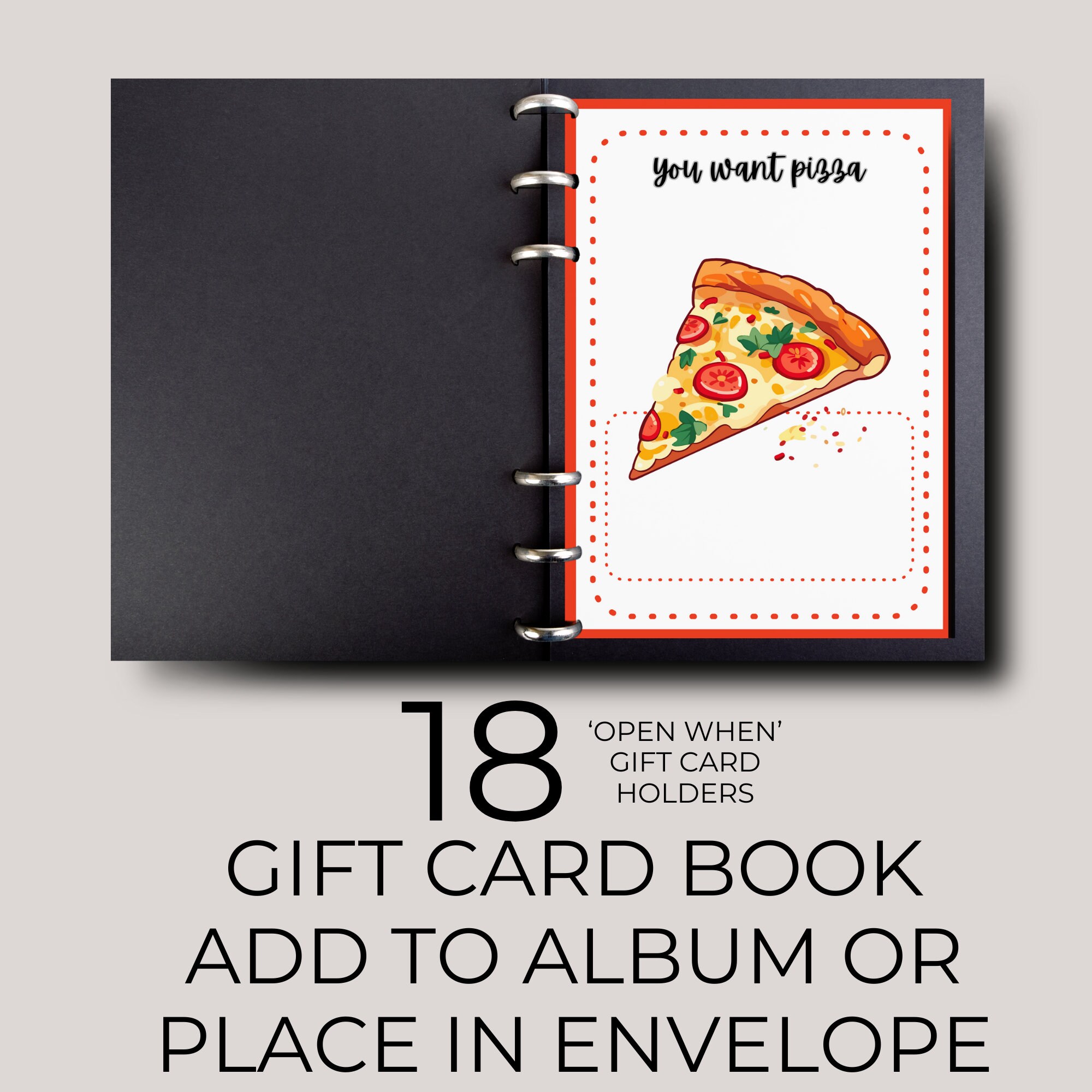 Printable Gift Card Book for College Care Package, High School ...