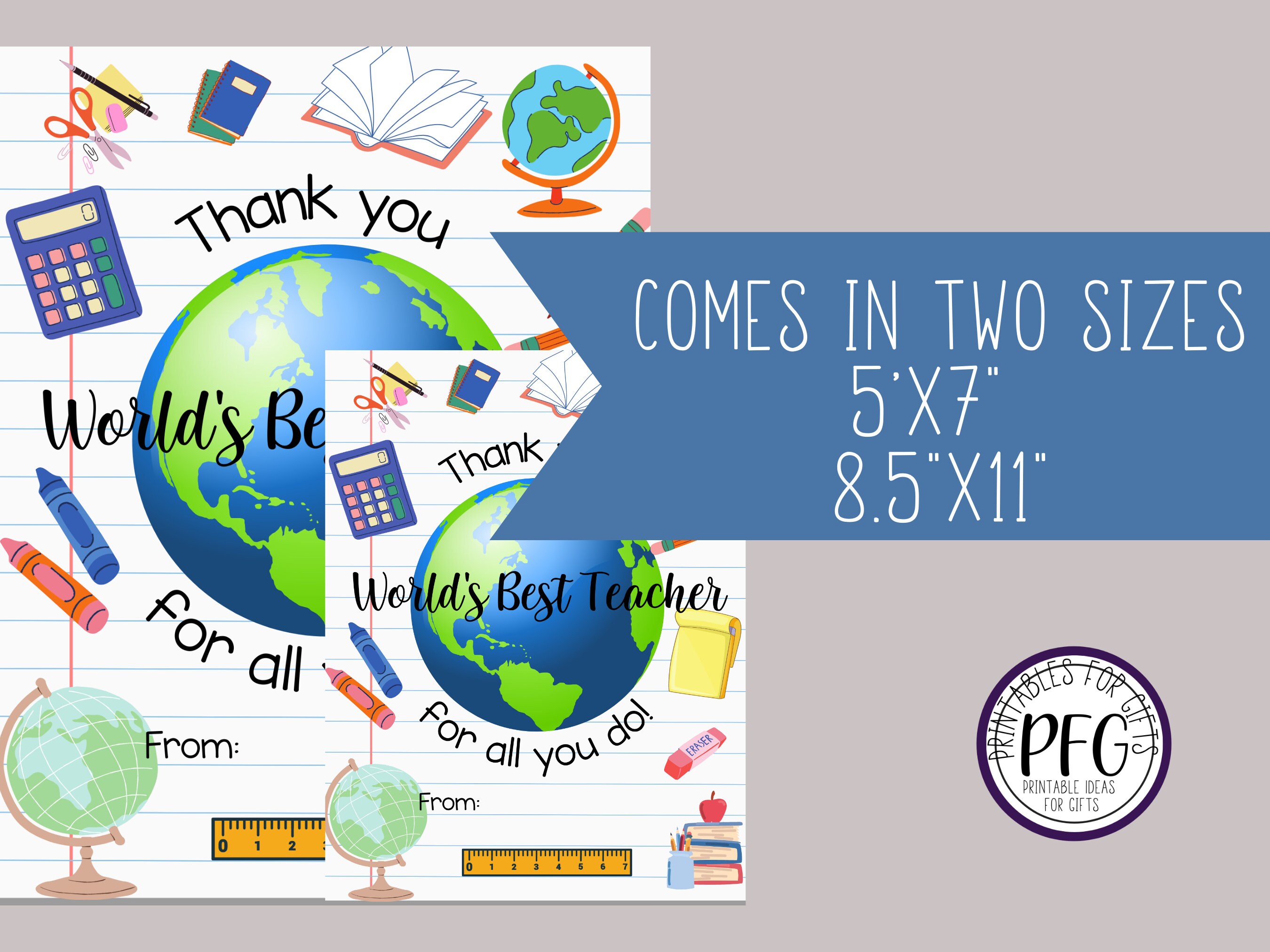 Teacher Appreciation Flyer, Printable Teacher Thank You Gift, End of ...