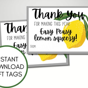 Teacher Appreciation Week Printable, Lemon Gift Tag, Teacher Thank You ...