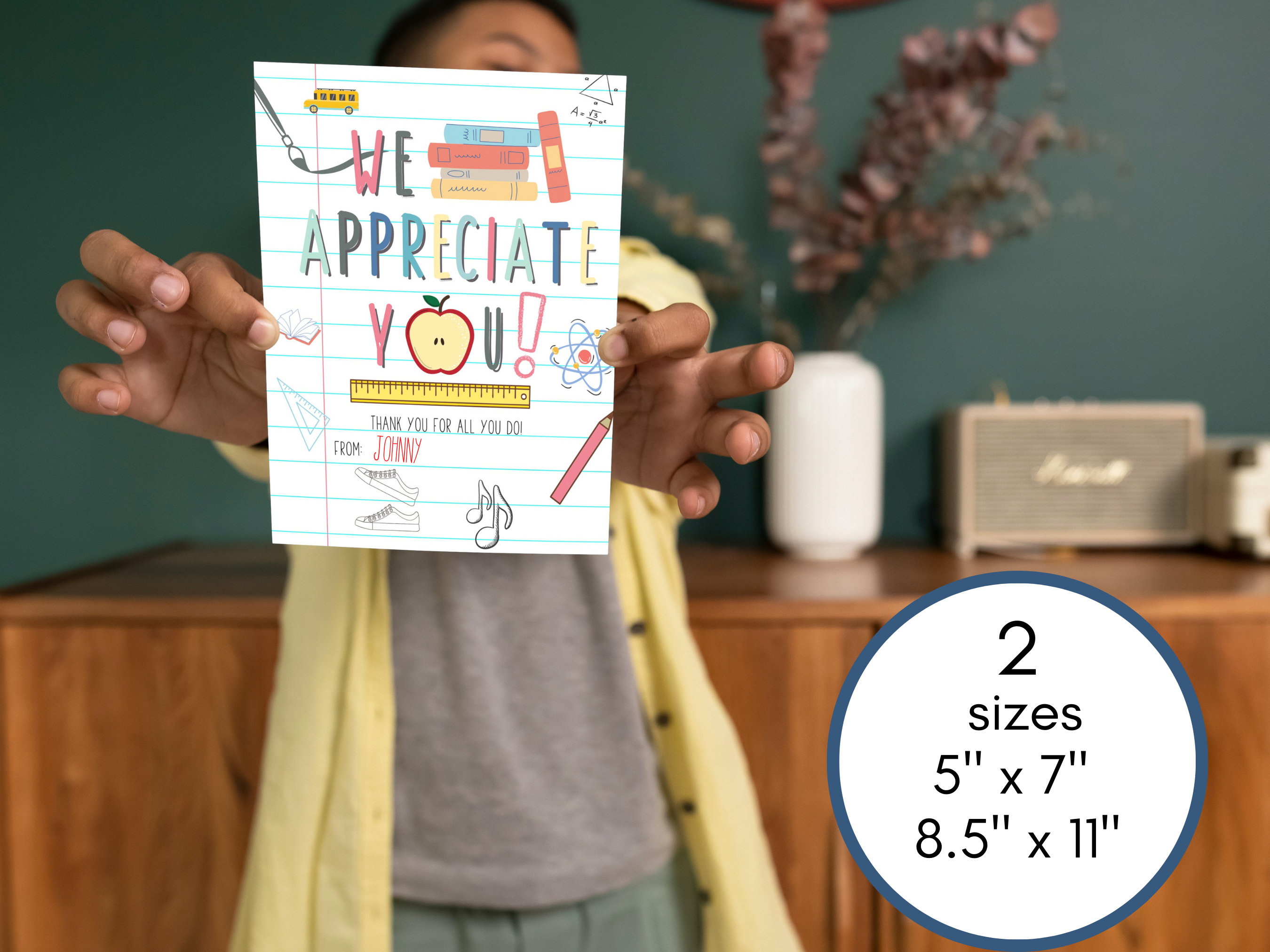 Teacher Gift Printable Teacher Appreciation Thank You Gift, End of the ...