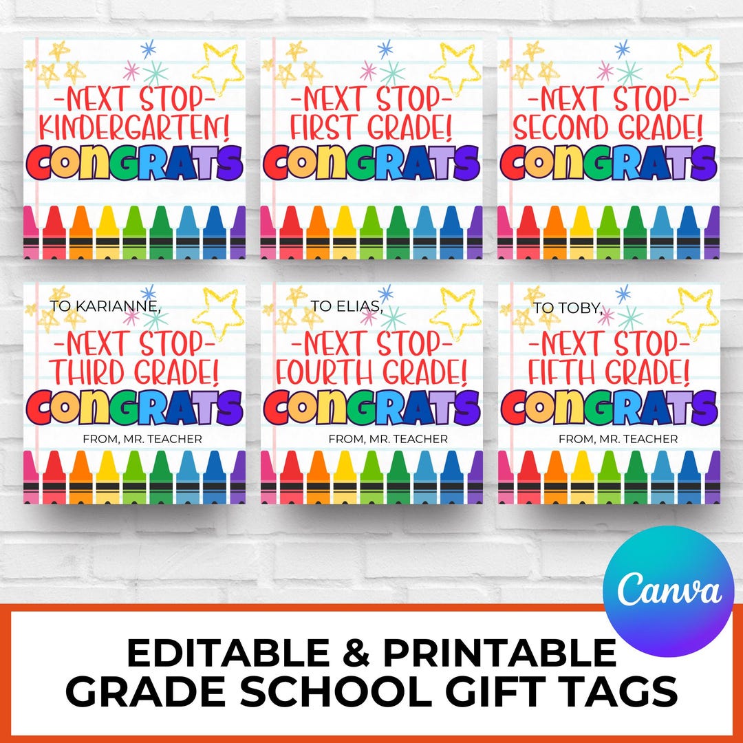 End of the School Year Gift Tag Teacher Gift for Student Class ...