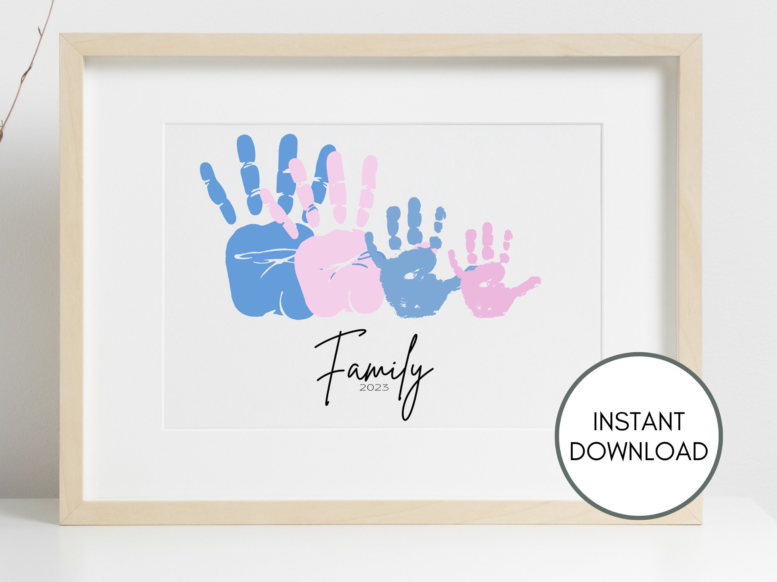 Printable Family Handprint Art Gift Craft for Family, Family Keepsake ...