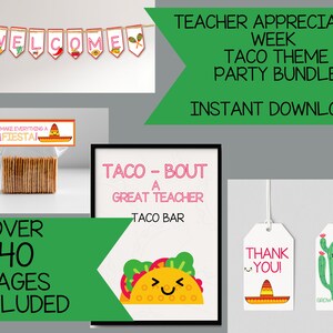 Teacher Appreciation Week, Printable Teacher Gifts, Taco Theme ...