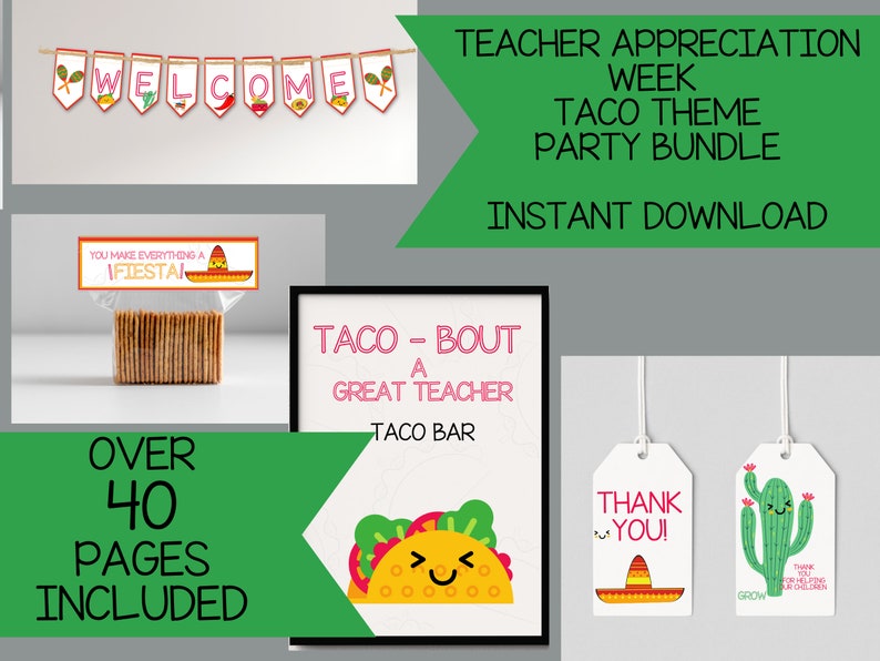 Teacher Appreciation Week, Printable Teacher Gifts, Taco Theme ...