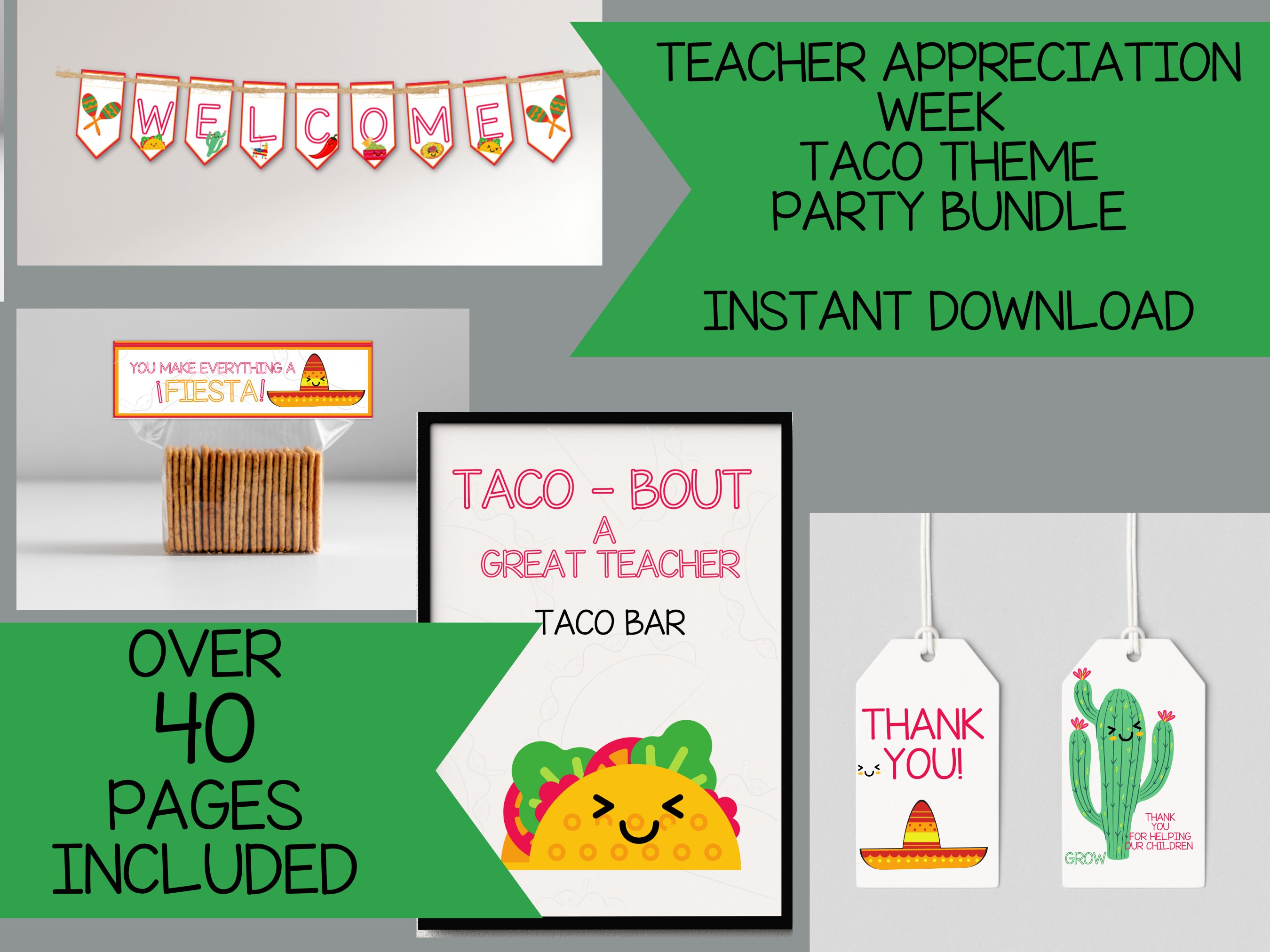 Teacher Appreciation Week, Printable Teacher Gifts, Taco Theme ...