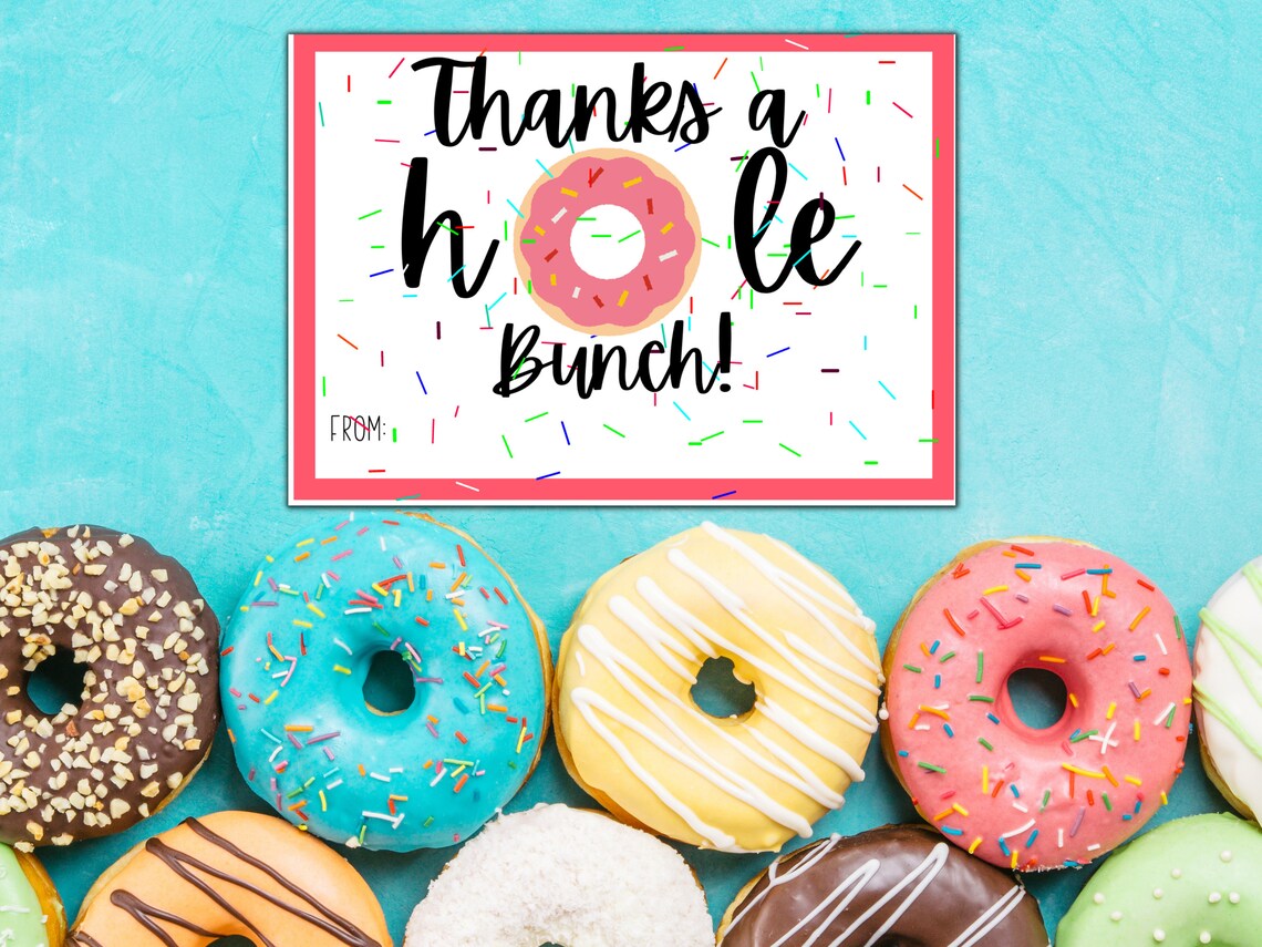 Donut Gift Tag Teacher Appreciation Weekprintable Teacher - Etsy