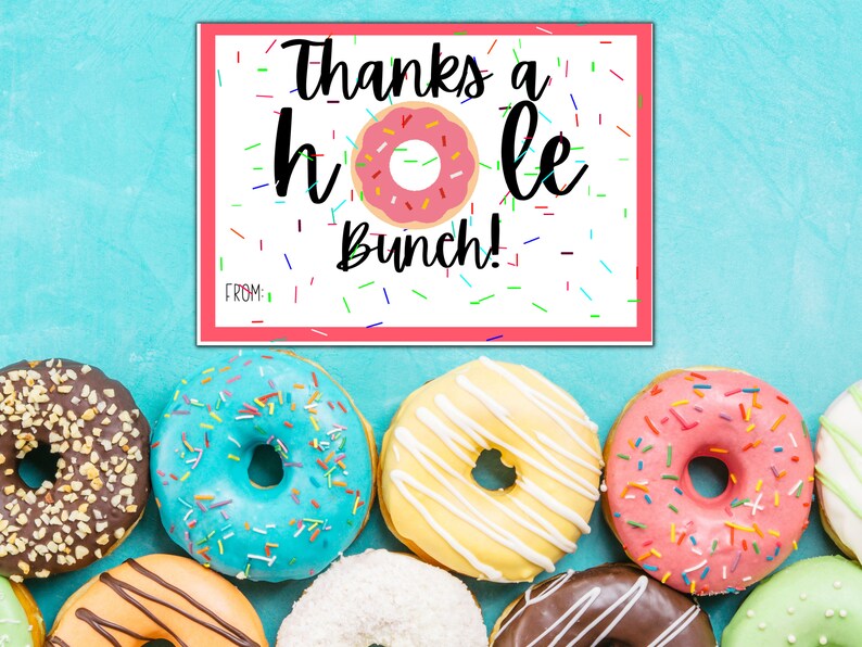 Donut Gift Tag Teacher Appreciation Weekprintable Teacher - Etsy