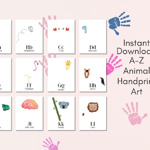 A-Z ABC Alphabet Handprint Craft Art Printable Hand Print - Etsy