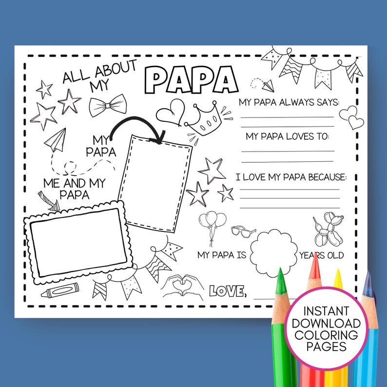 Grandparents Day Activity Coloring Page Fill in the Blank Printable ...