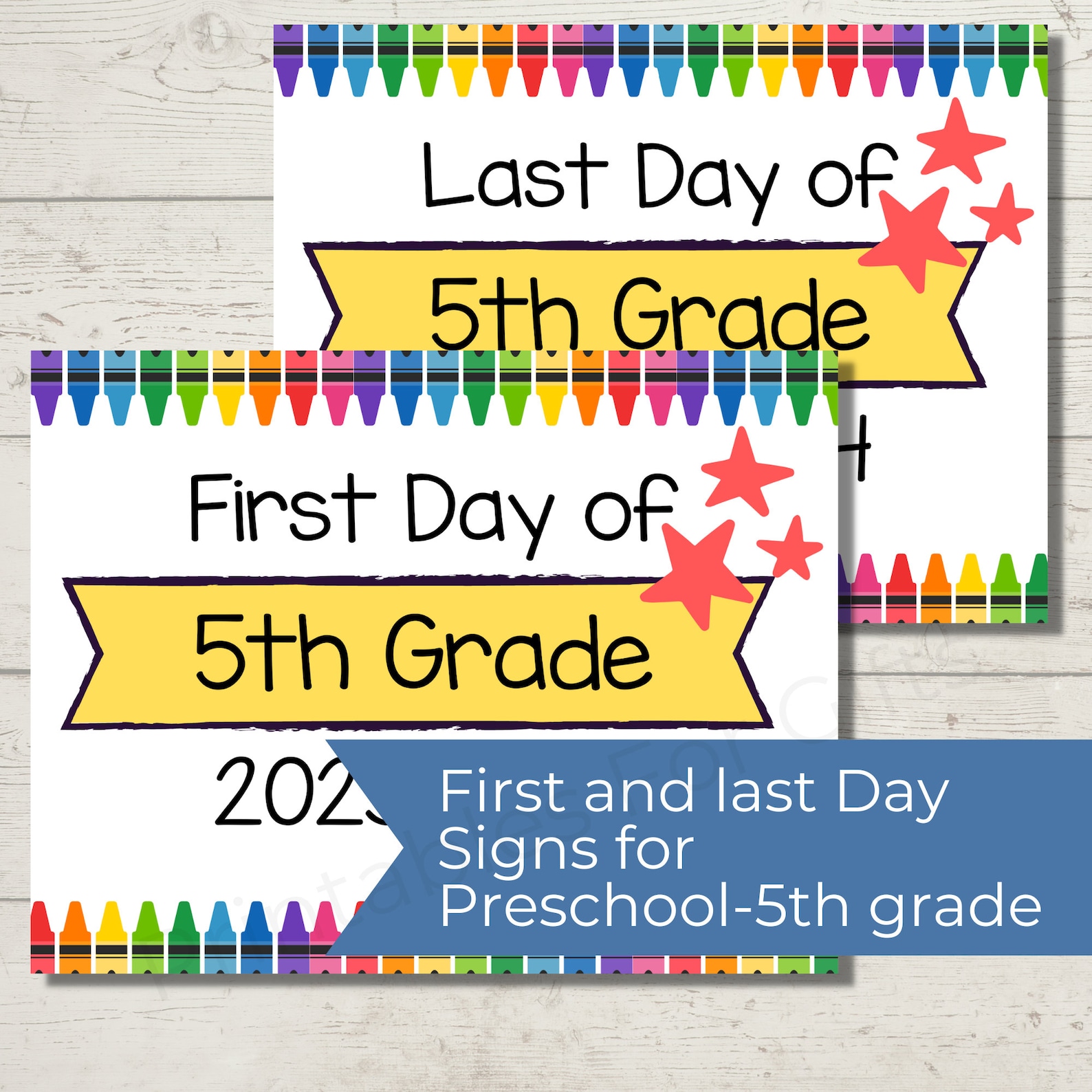 Printable First Day of School Sign for All Grades Perfect Photo Op ...