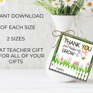 Teacher Appreciation Gift Tags, Printable Gift Tags, Thank You for ...