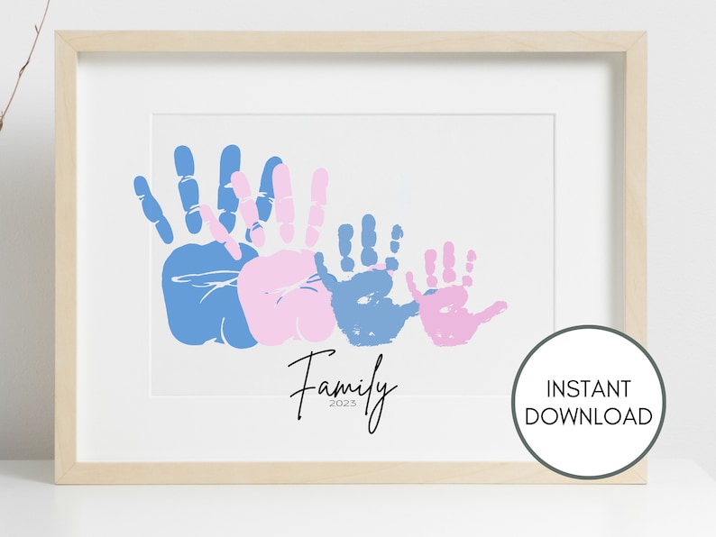 Printable Family Handprint Art Gift Craft for Family Family - Etsy