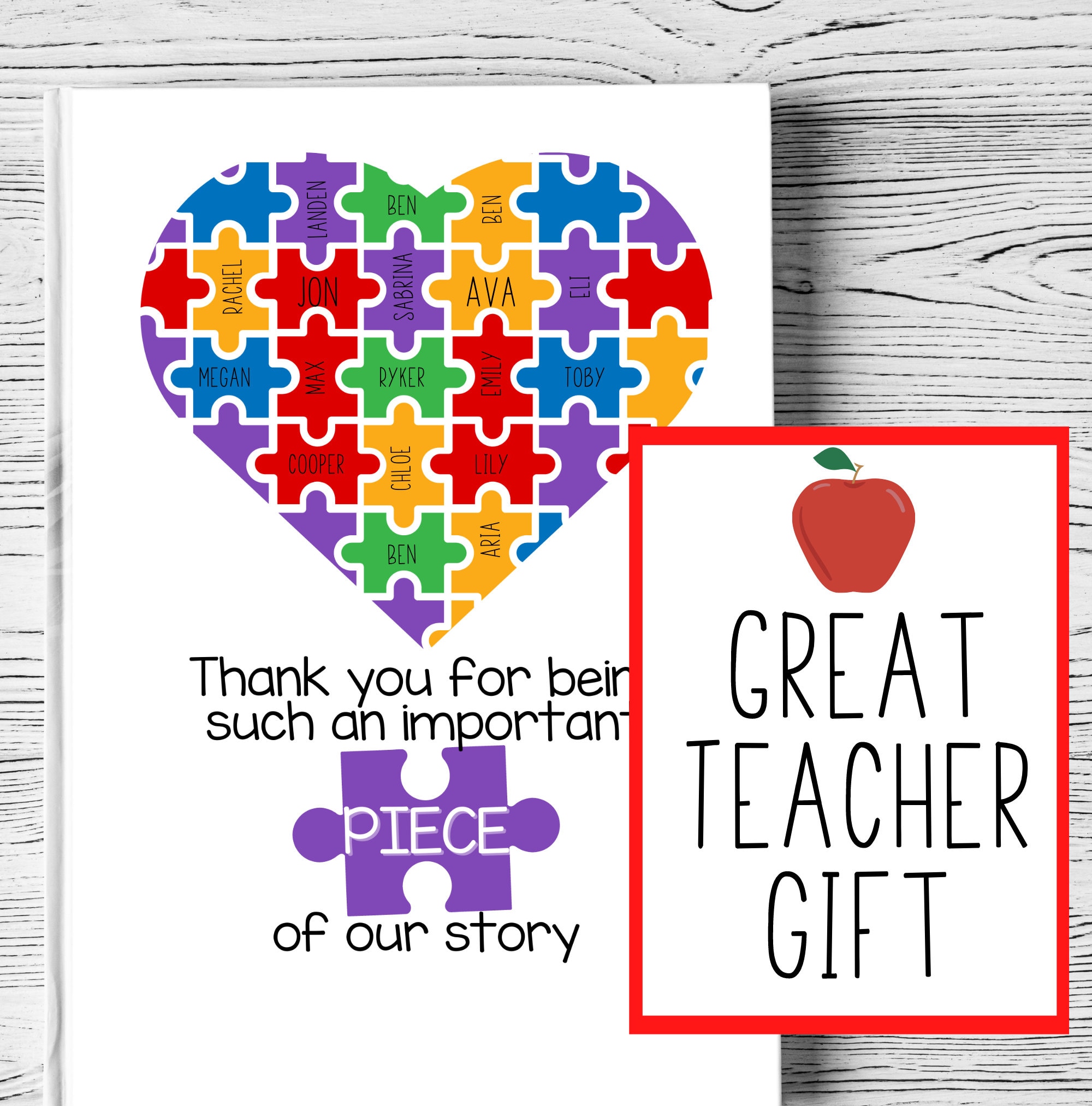 Printable Teacher Gift From Class, Teacher Appreciation Week Printable ...