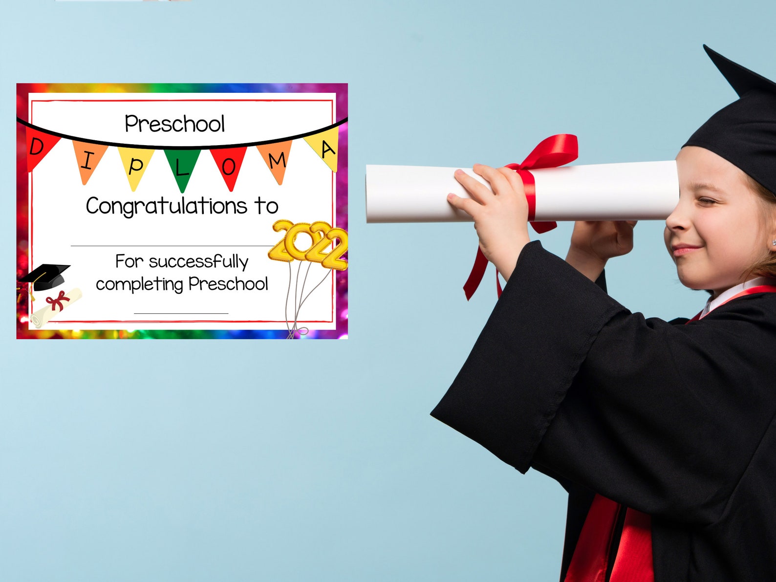Preschool Diploma Graduation Diploma Preschool Preschool | Etsy