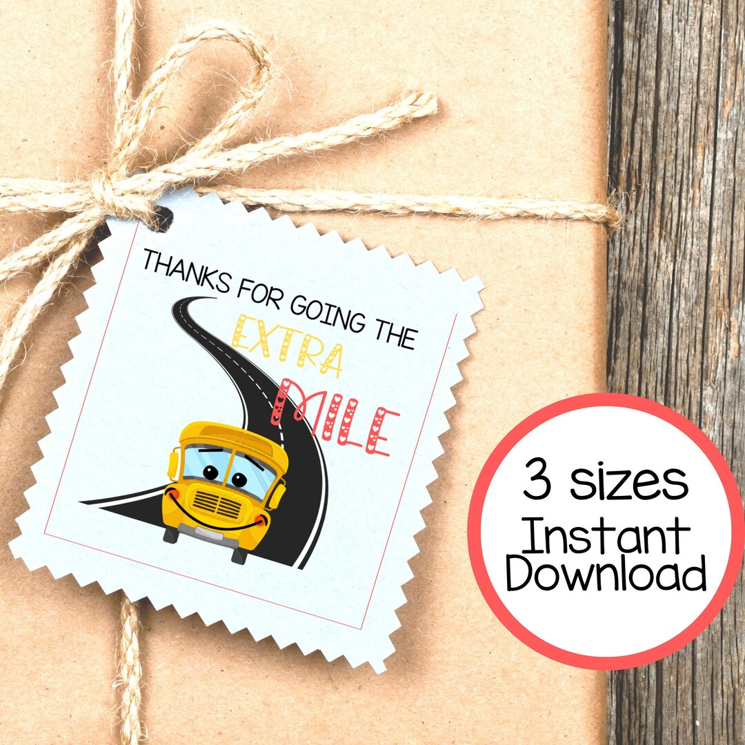 Bus Driver Gift Tag, Thank You Gift for Bus Driver, Driver Gift Card ...