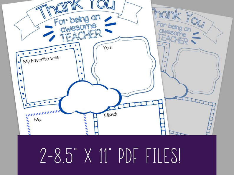Teacher Appreciation Printable Fill in the Blank Teacher Gift - Etsy
