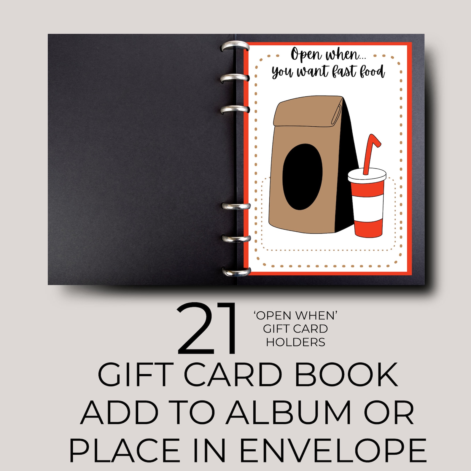 Gift for Teenager, Printable Birthday Gift Card Book, Tween Gift Card ...