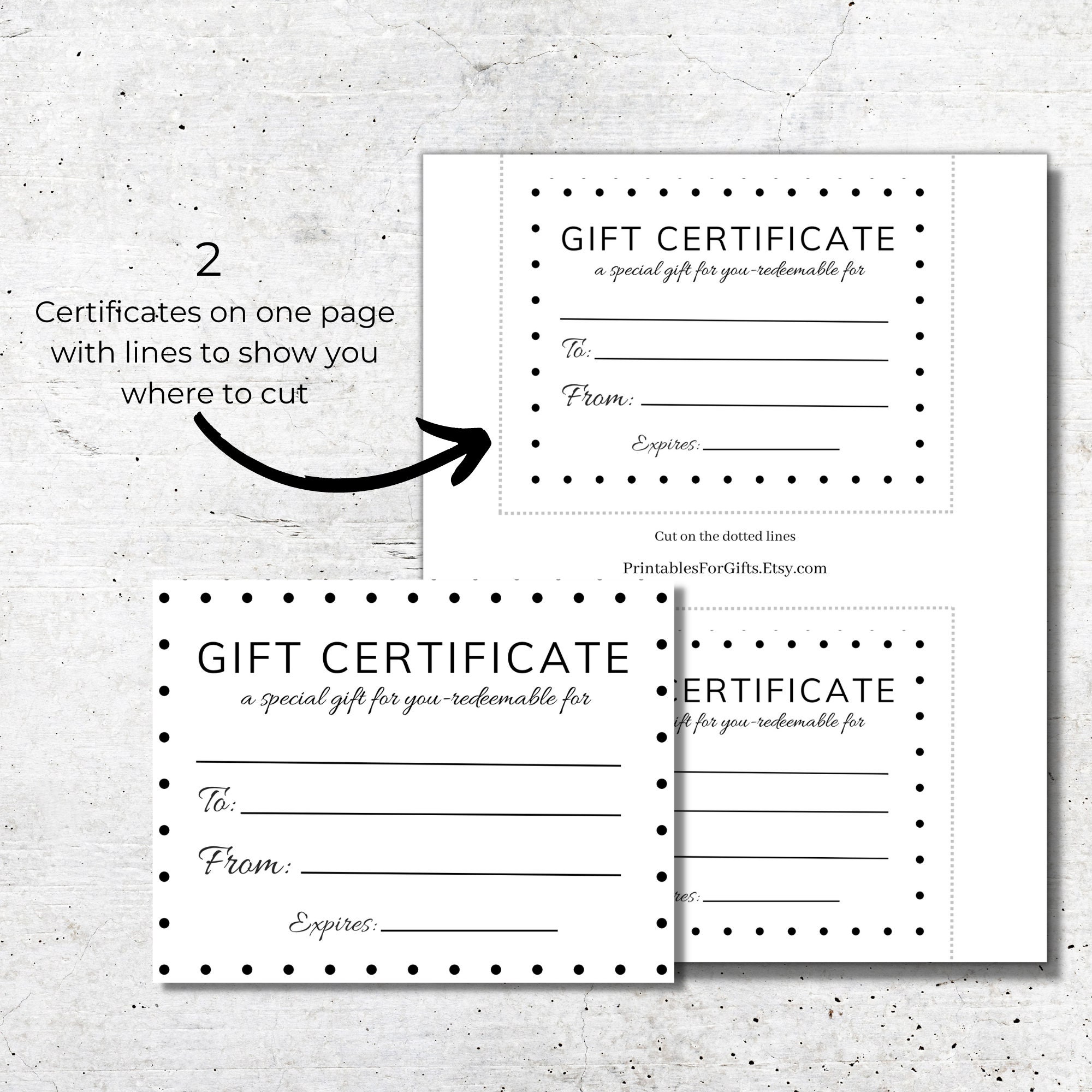 Printable Blank Gift Certificate for Christmas Stocking Gift: Fill-in ...