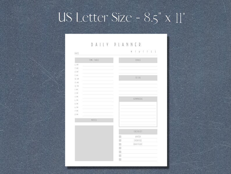 Printable Daily Planner Sheet Teacher Planner Book Page - Etsy