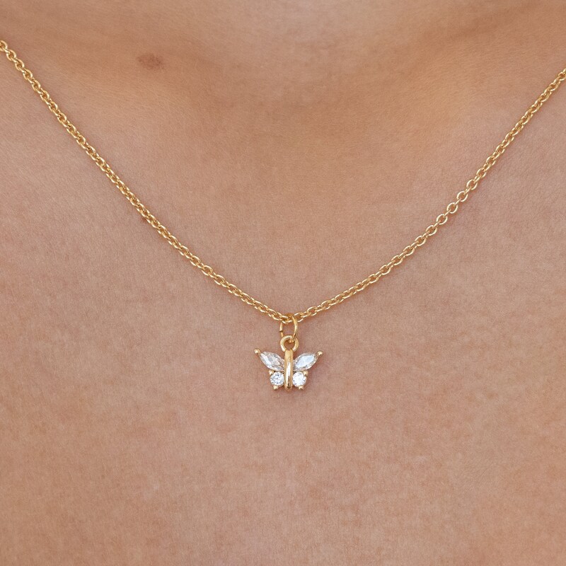 Gold Butterfly Necklace - Etsy