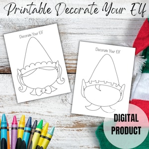 Printable Decorate Your Elf, Elf Activity, Elf Christmas, Elf Kids ...