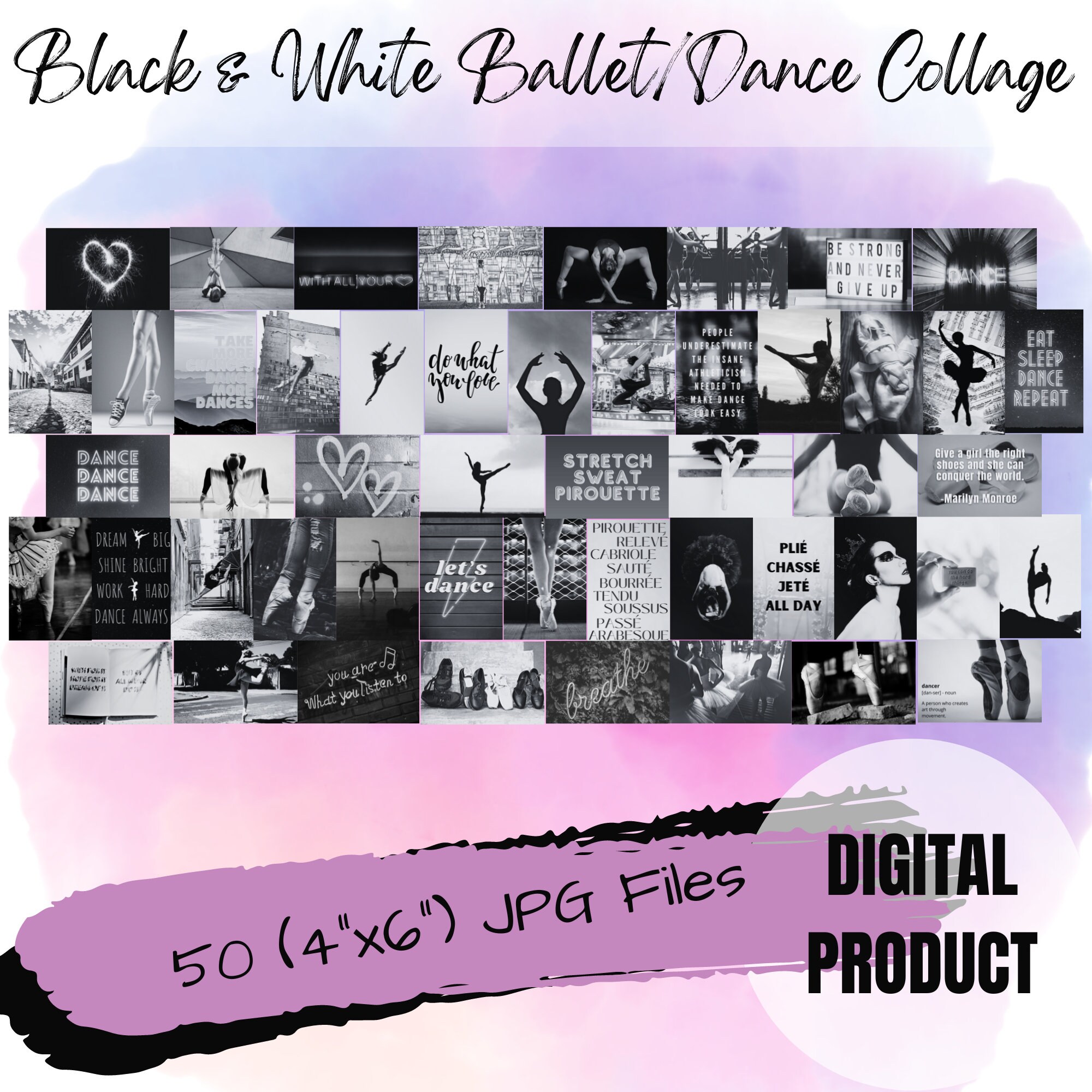 Black & White Ballet/dance Collage, Ballet Collage, Dance Collage ...