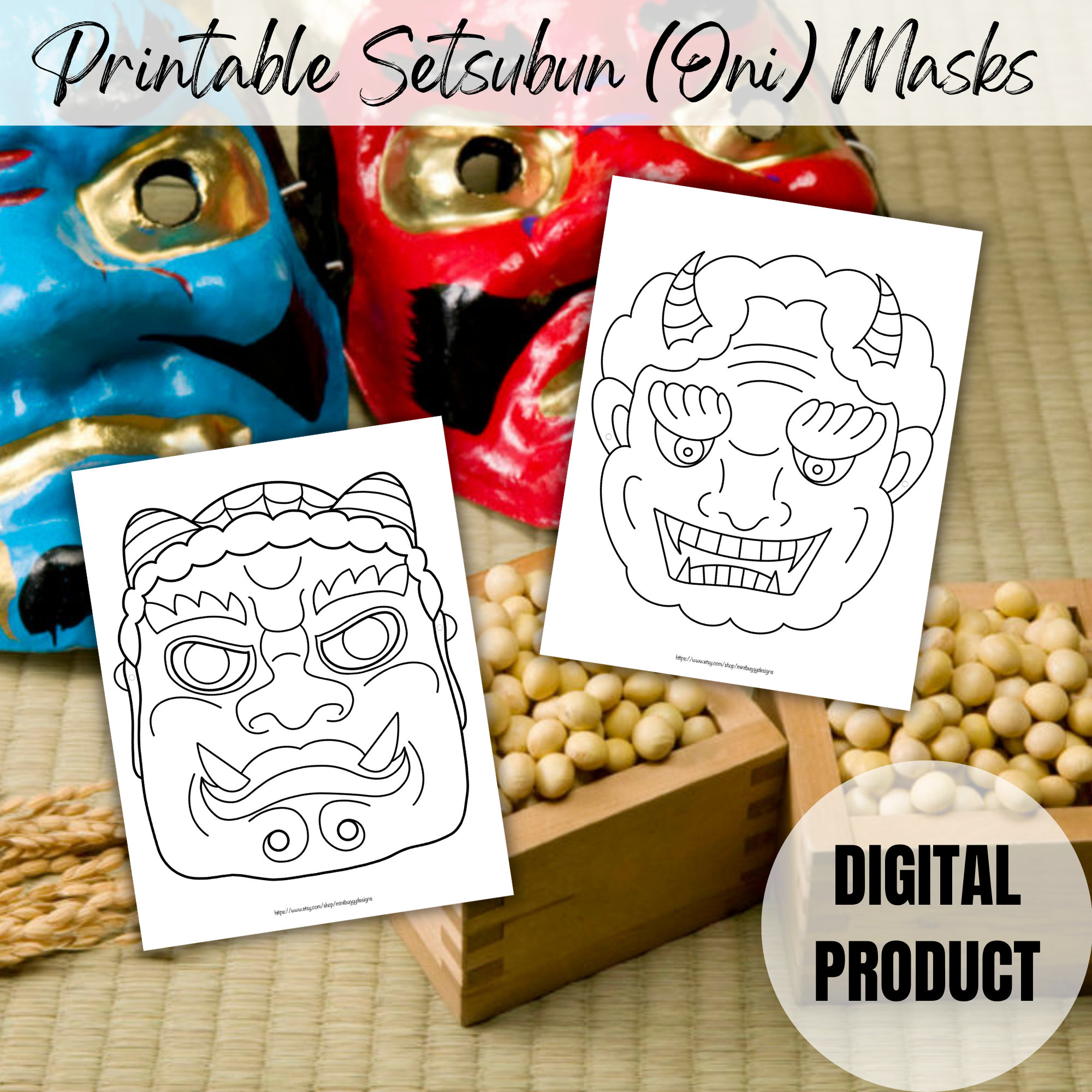 Setsubun Mask Template
