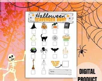 Printable Halloween Scavenger Hunt Game for Kids & Families - Etsy