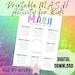 Printable *kid Friendly* MASH Activity, MASH Game Printable, Birthday ...