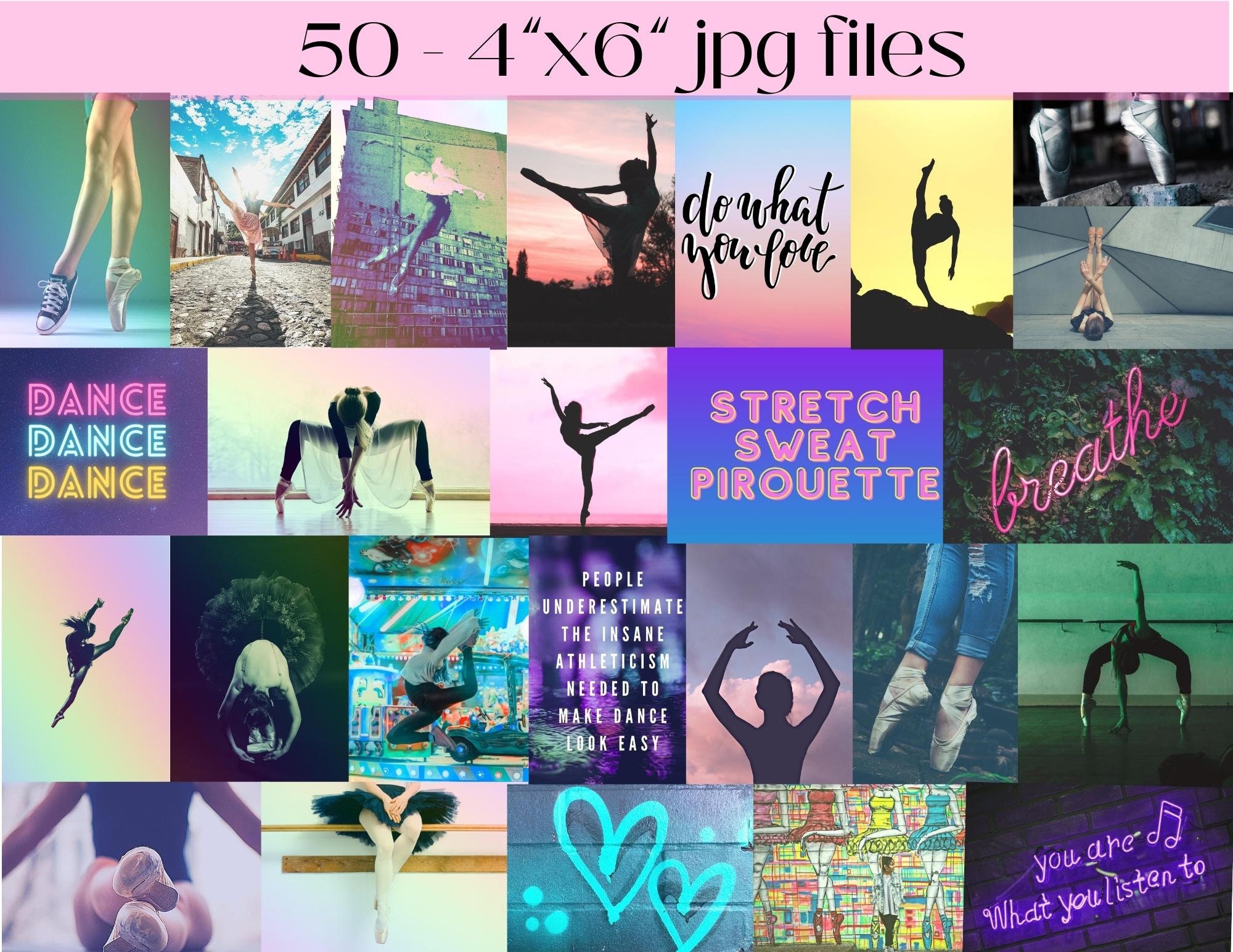 Colorful Ballet Collage Kit, Dance Collage, Ballet Aesthetic Wall ...