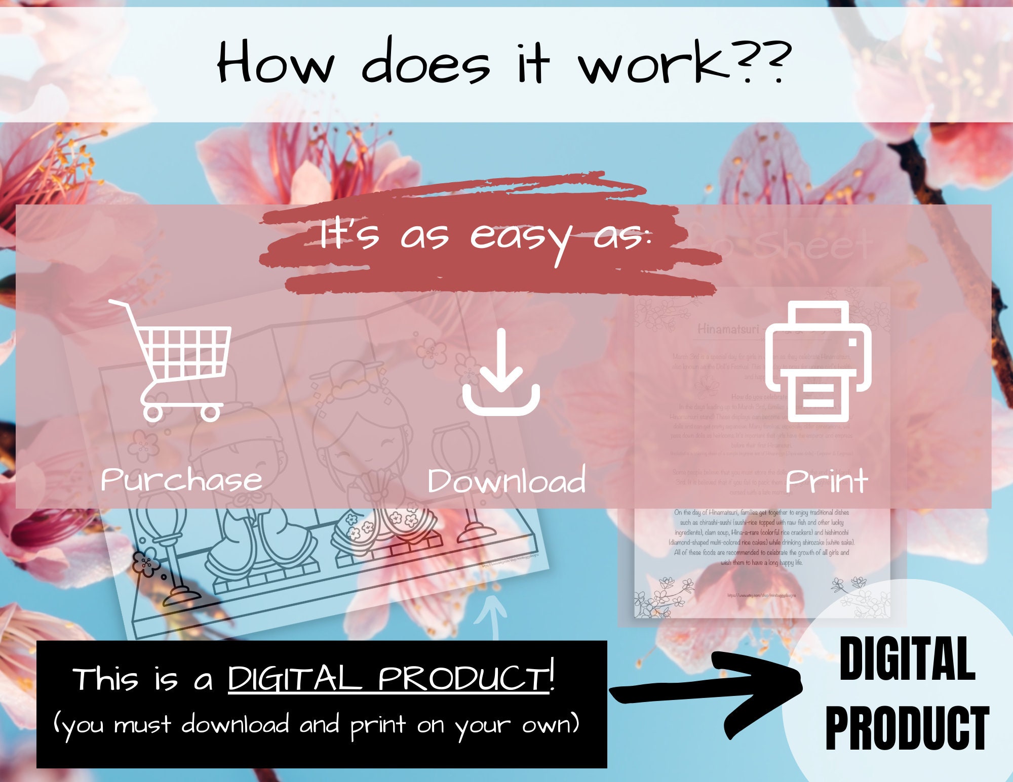 Printable Hinamatsuri Coloring & Info Sheet, Hinamatsuri Day, Girls Day ...