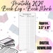 Printable 2024 Book Log Bookmark, 2024 Reading Log, Digital Download ...