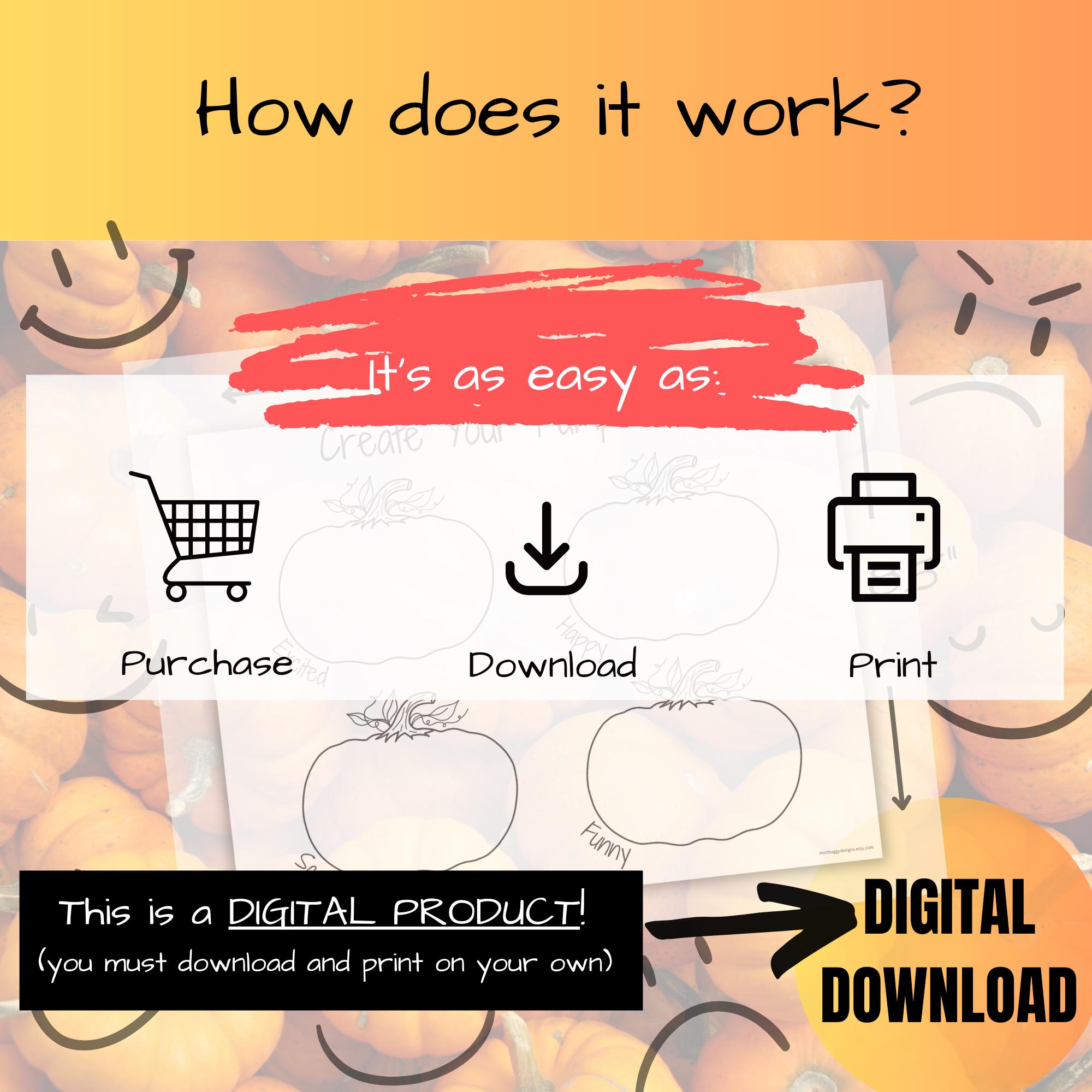 Printable Create Your Pumpkins, Emotions Worksheet, Fall Themed ...