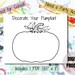 Printable Decorate Your Pumpkin, Halloween Party Coloring Sheet, Fall ...