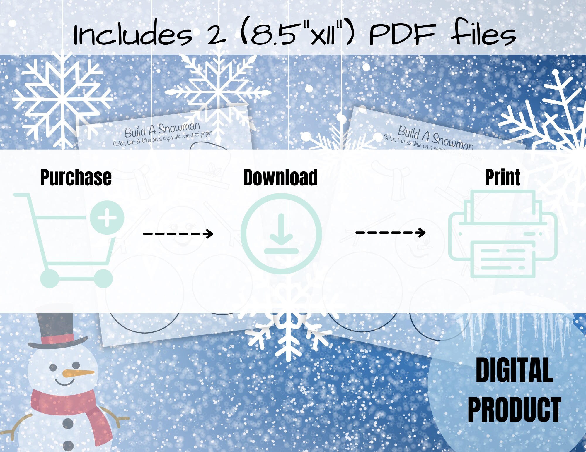 Printable Build a Snowman, Winter Activity for Kids, Winter Classroom ...