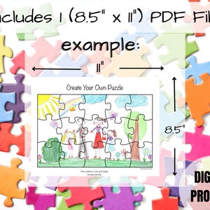 Printable Create Your Own Puzzle, Puzzle Craft, Puzzle Activity, Rainy ...