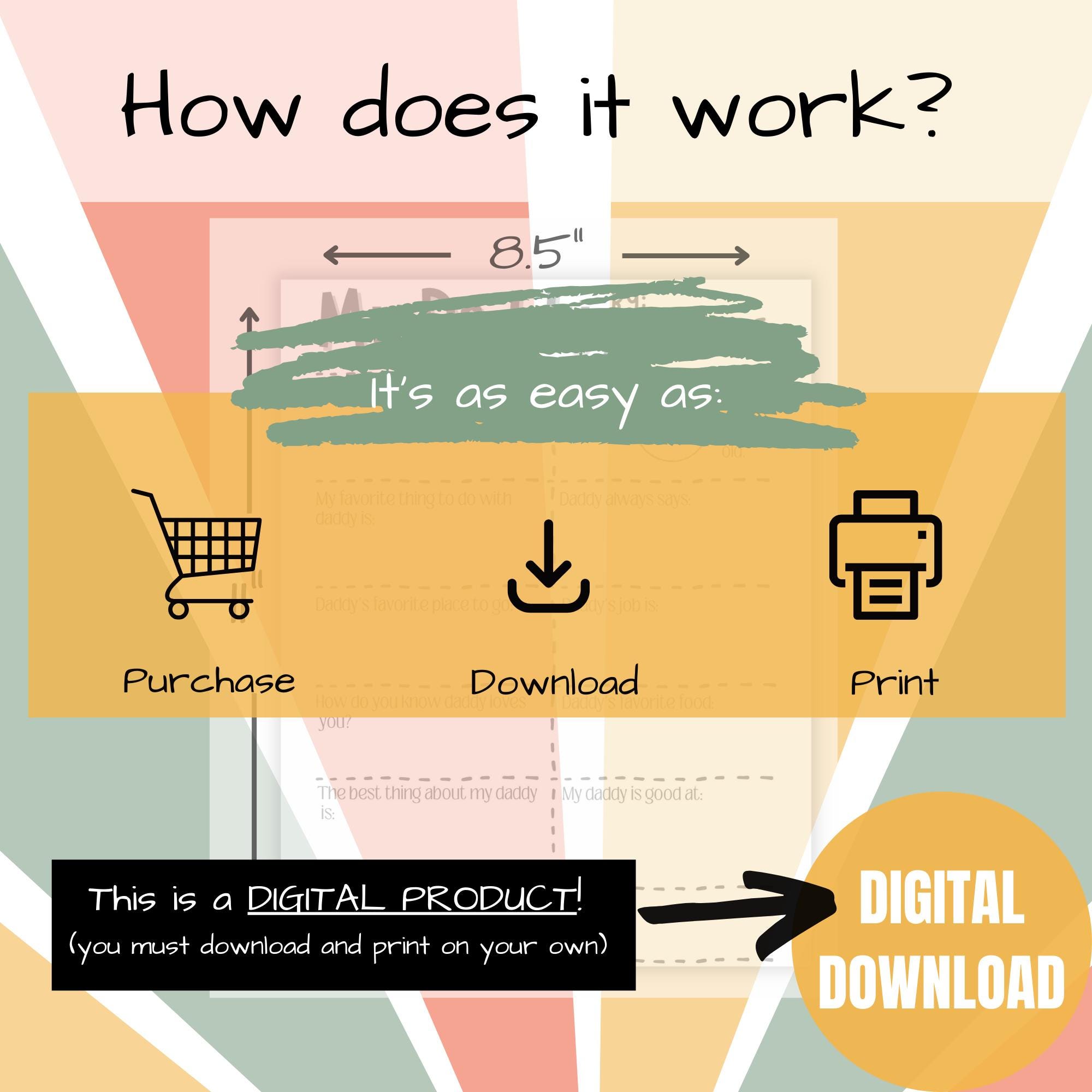 Printable 'about My Baba' Worksheet, Father's Day Gift (digital ...