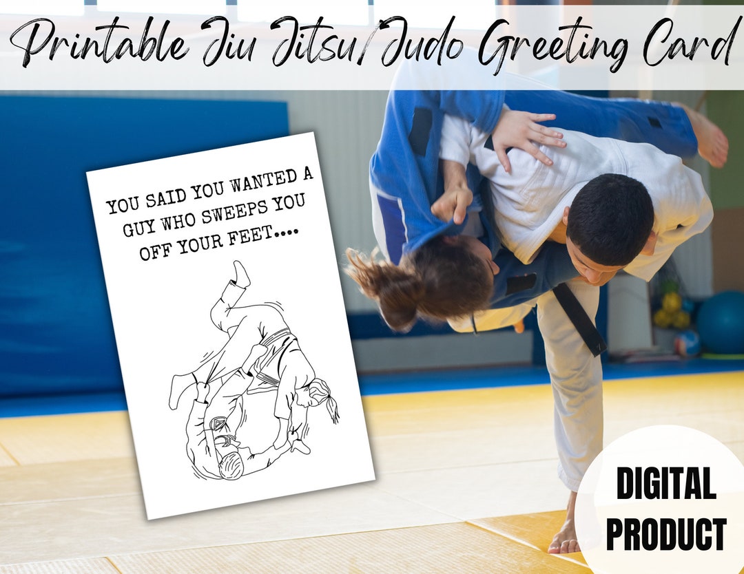 Printable Jiu Jitsu/judo Greeting Card Jiu Jitsu Card for - Etsy