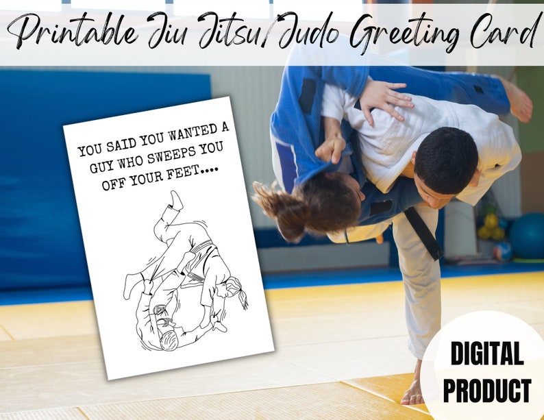 Printable Jiu Jitsu/judo Greeting Card Jiu Jitsu Card for - Etsy