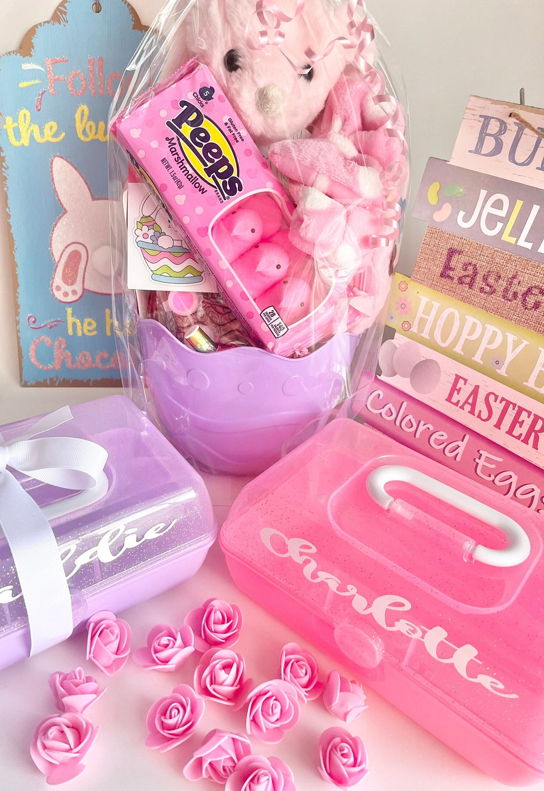 Easter Gift Basket for Girl, Easter Bunny Gift Basket for Girl, Pre ...