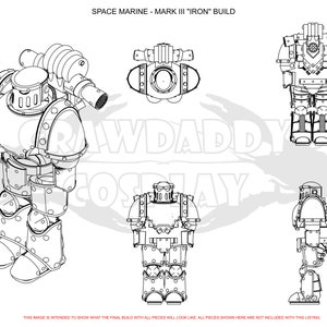 Space Marine Mark III iron Thigh Pattern - Etsy